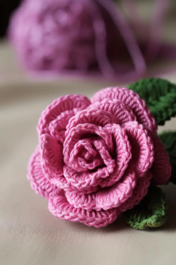 How To Crochet A Beautiful Rose - Mental Scoop