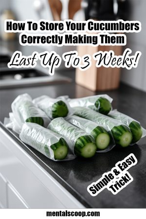 How To Store Your Cucumbers Correctly Making Them Last Up To 3 Weeks ...