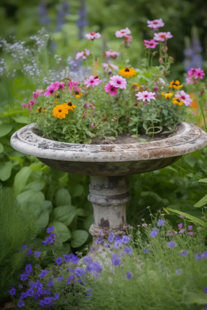 Turn Your Concrete Bird Baths Into A Colorful Feature With These 9 ...