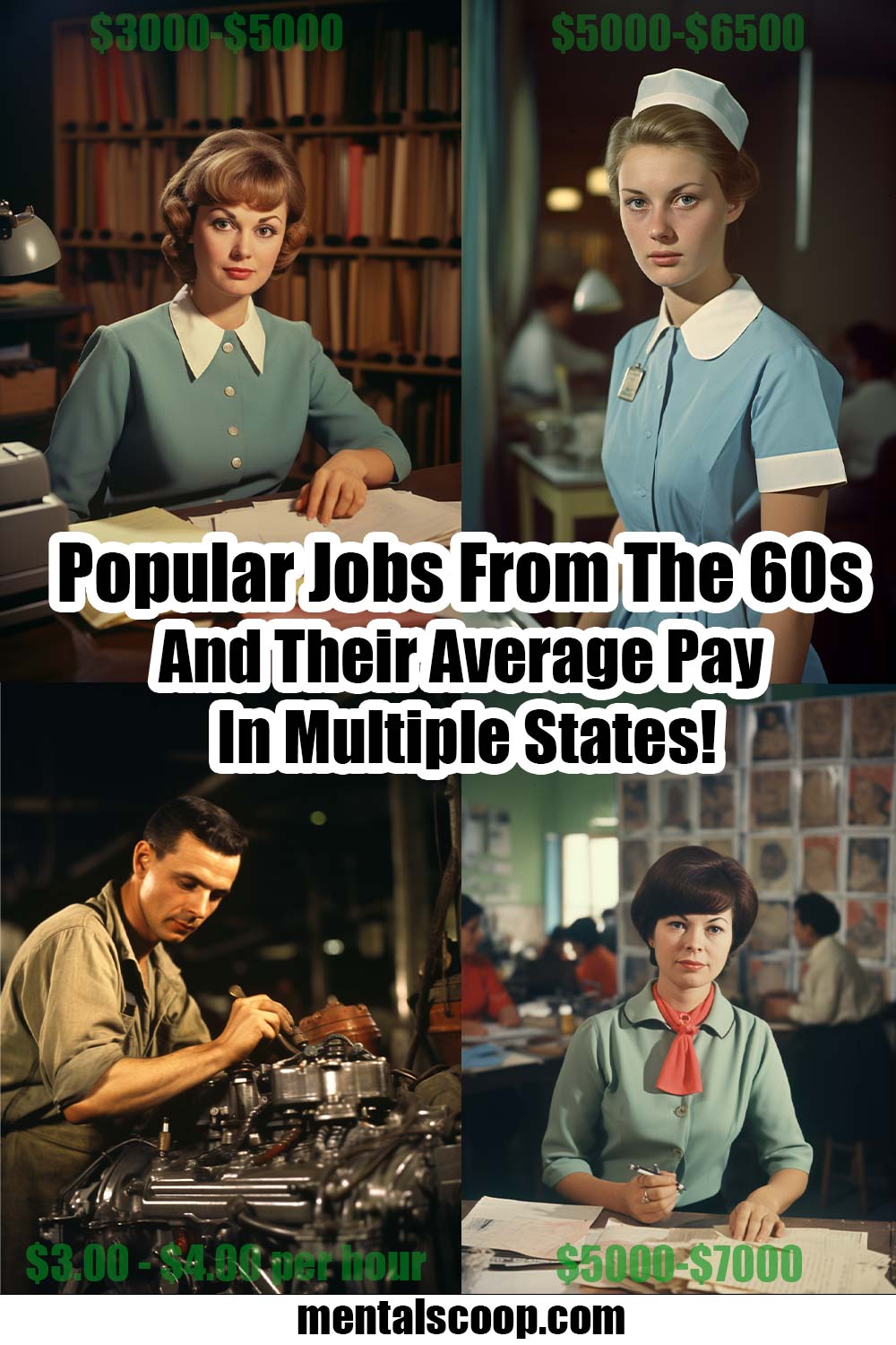 Popular Jobs From The 60s And Their Average Pay In Multiple States ...