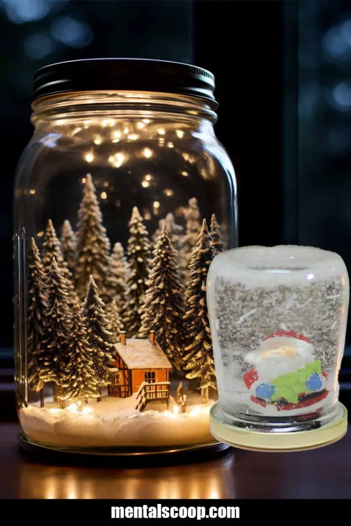 How To Make Your Own Snow Globe From A Mason Jar! - Mental Scoop