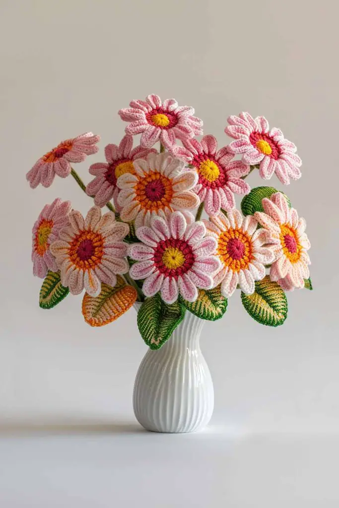 How To Crochet Your Own Daisy Display - Free Pattern! - Mental Scoop
