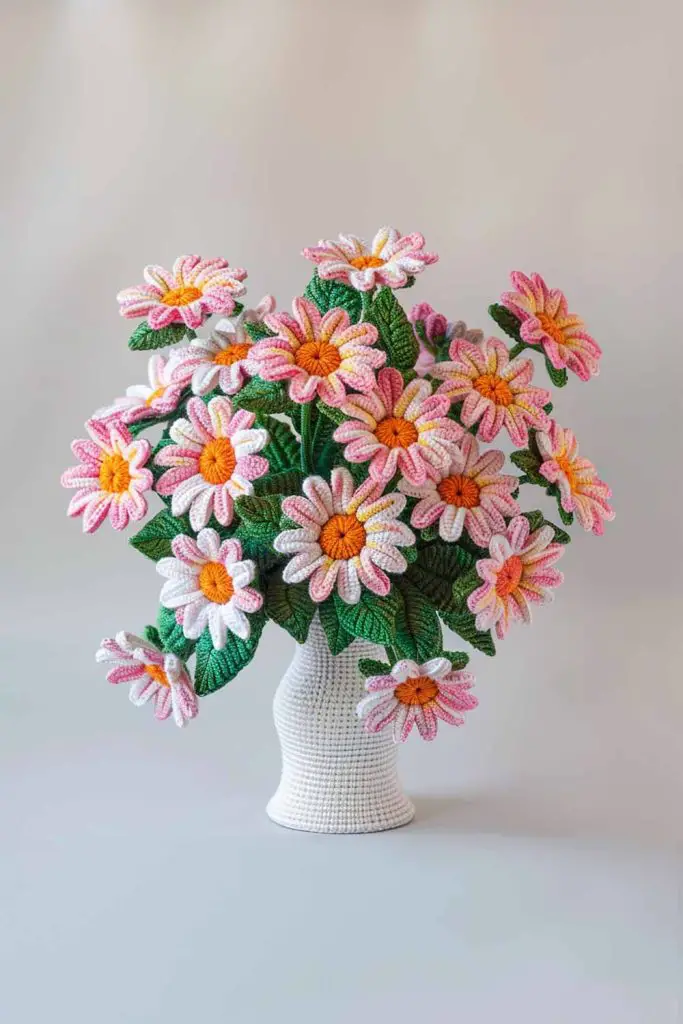 How To Crochet Your Own Daisy Display - Free Pattern! - Mental Scoop
